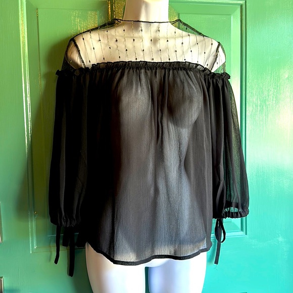 Forever 21 | Tops | Sheer Forever 2 Contemporary Top With Glitter And ...